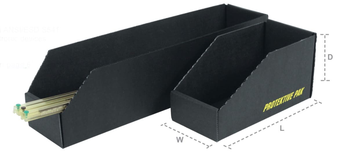 OPEN BIN BOX 18 x 6 x 4-1/2 IN - Texas Technologies, Packaging Solutions